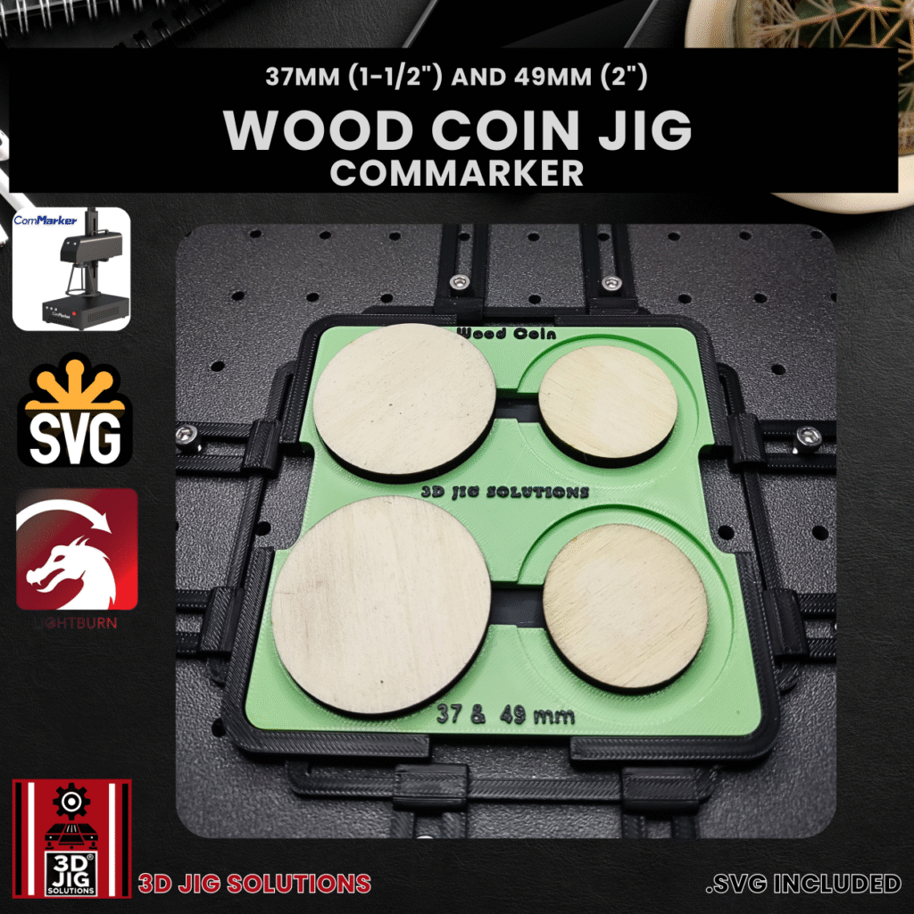 ComMarker Wood Coin Engraving Jig - Challenge Coins & Tokens